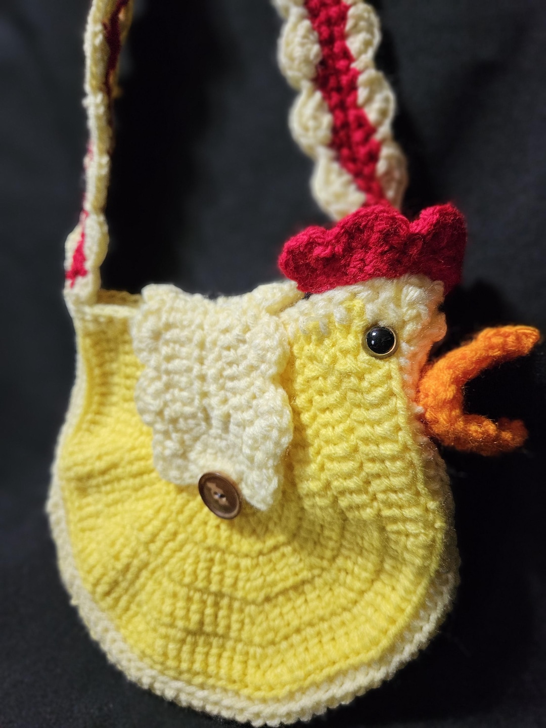 Crochet Chicken Purse | Handmade Chicken Bag | Custom Color Crochet ...