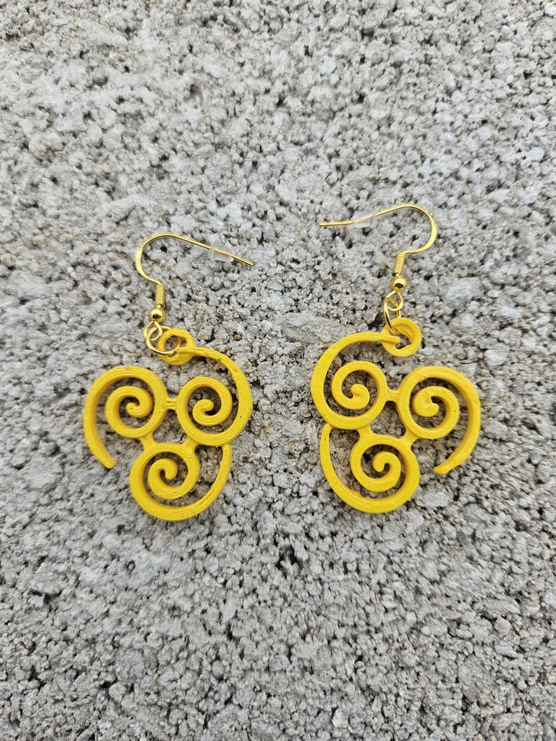 ATLA Symbol Earrings, Elements Earth Fire Water Air Symbol Earrings ...