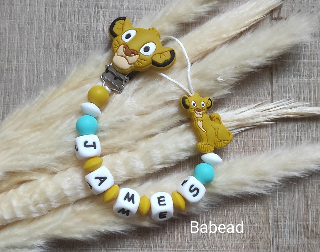 Lion King Simba Style Pacifier Clip / Personalized Name / Turquoise ...