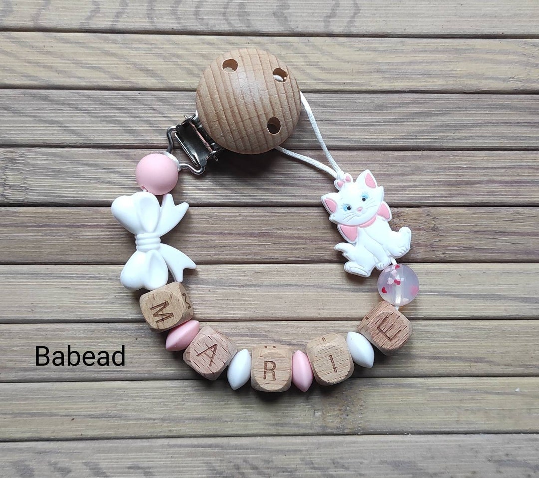 Personalized Pacifier Clip Girl Lollipop Style Marie Aristocats First ...