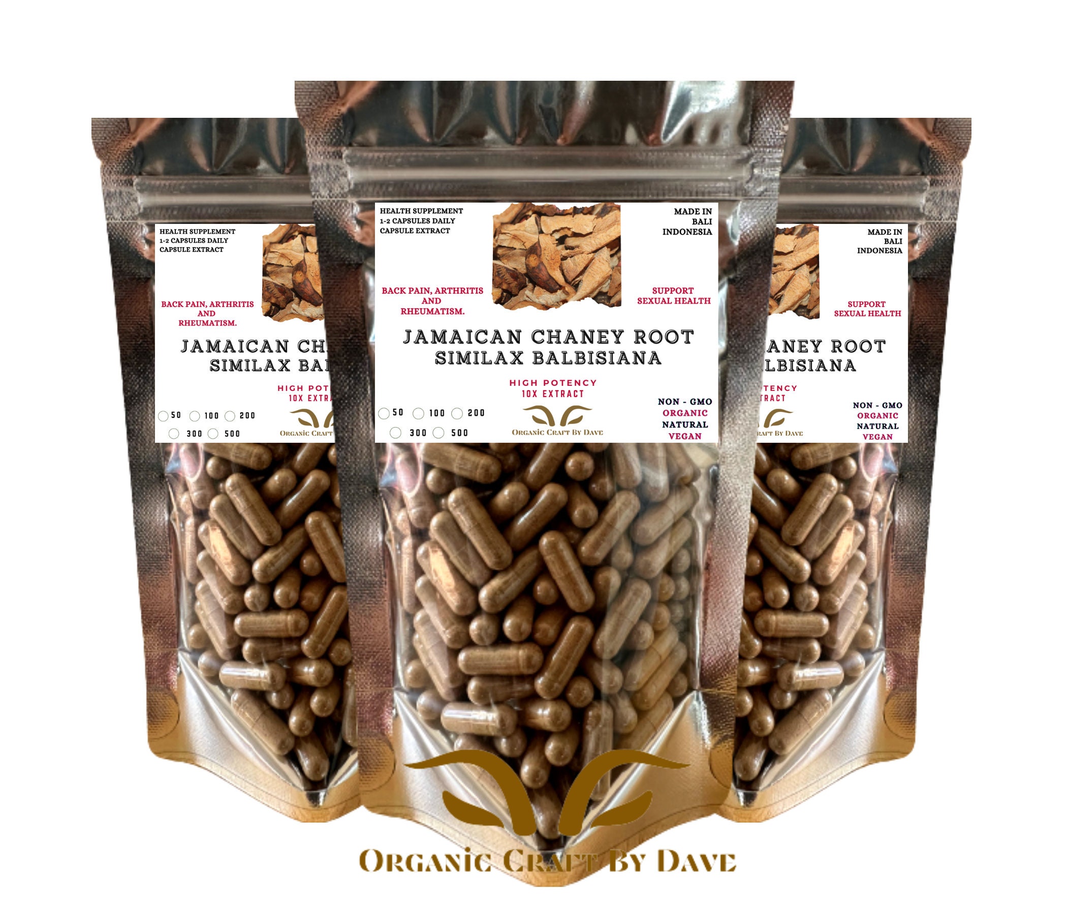 Jamaican Chaney Root Capsules Extract Vegetarian Capsule 10x Extract ...