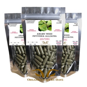 Organic Anamu 600 Mg Vegetarian Capsules Petiveria Alliacea Natural ...