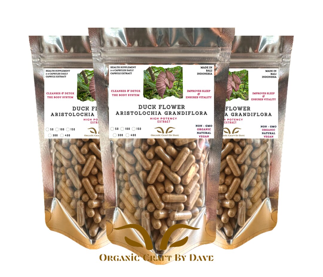 Duck Flower Capsules 10x Extract Pure Aristolochia Grandiflora Non-gmo ...