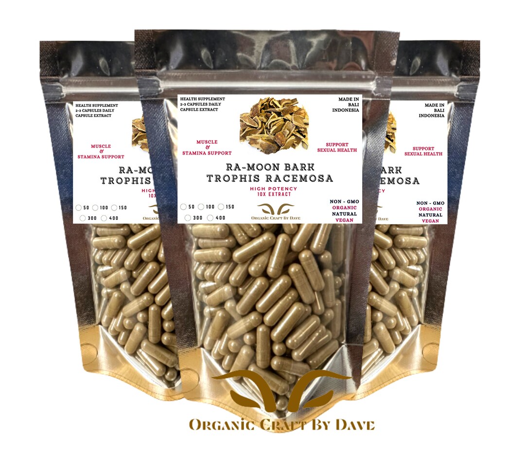 Jamaican Ra-moon Bark Capsules Vegetarian Capsule 10x Extract Raw Moon ...