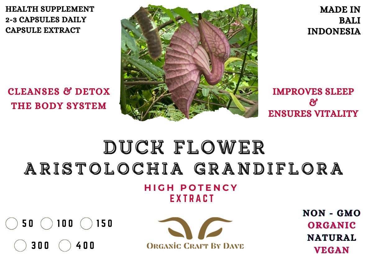 Duck Flower Capsules 10x Extract Pure Aristolochia Grandiflora Non-gmo ...