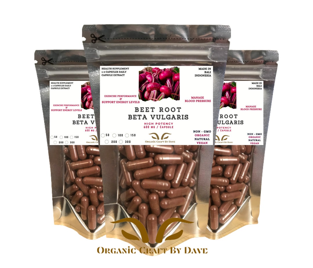 Beet Root Capsules Extract 600 Mg Non-gmo Maximum Superfood Organic ...