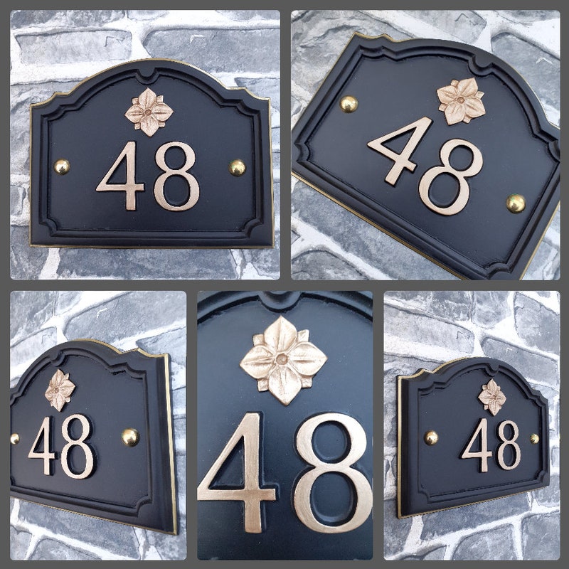 Painted House Number - Etsy