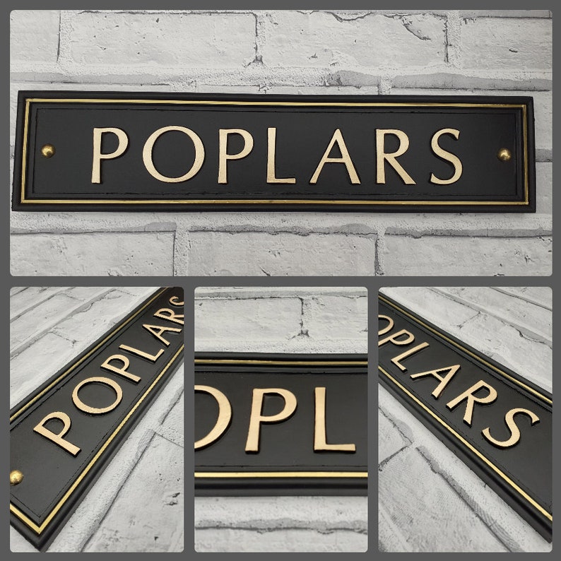 Rectangle Style Solid Cast Resin House Name/number Sign - Etsy