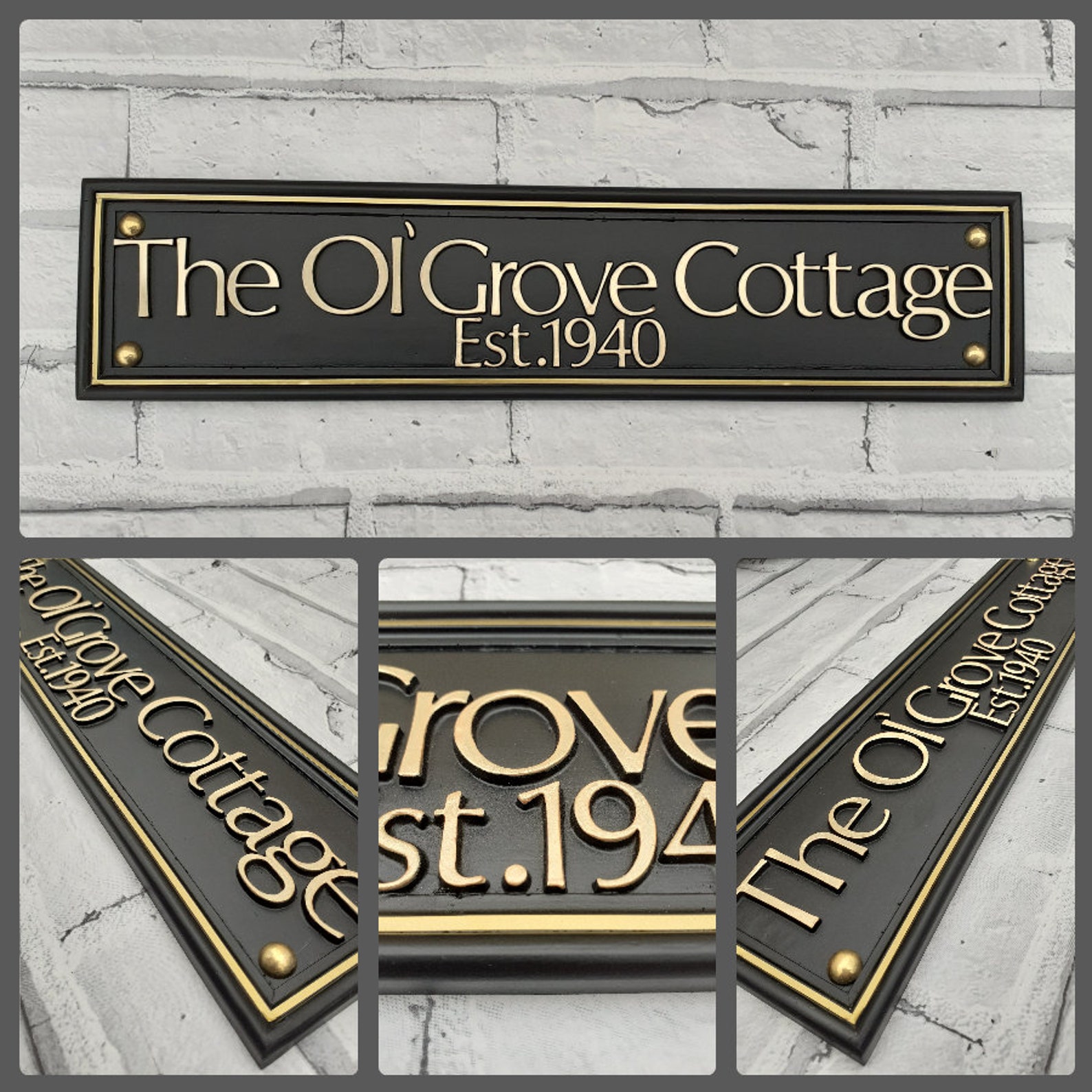 Rectangle Style Solid Cast Resin House Name/number Sign - Etsy