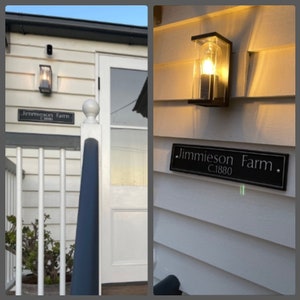 Rectangle Style Solid Cast Resin House Name/number Sign, Bespoke ...