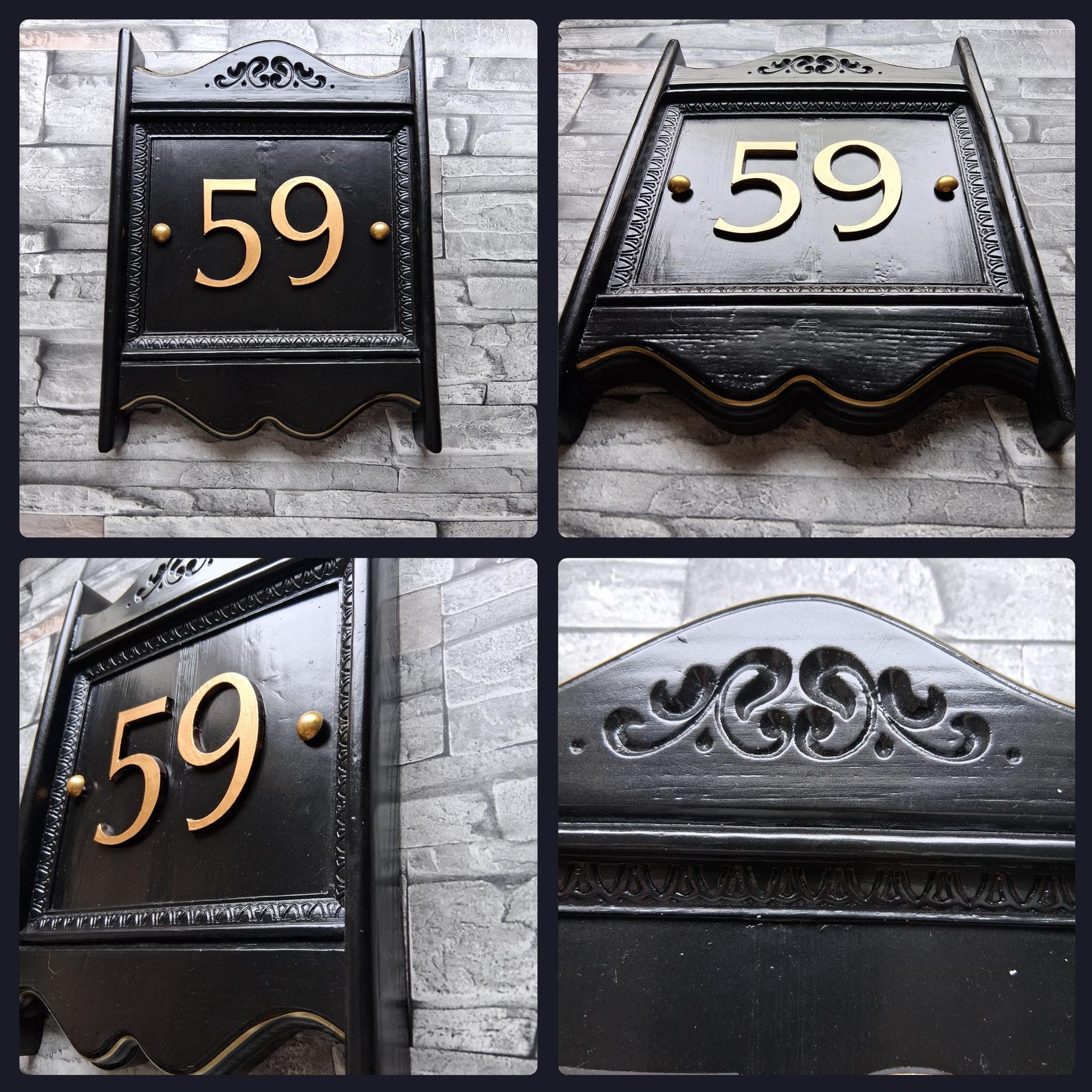 Personalised Large House Number Sign | Solid Cast Resin | Bespoke ...