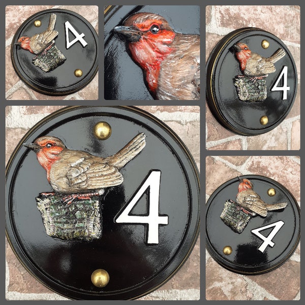 Painted House Number - Etsy