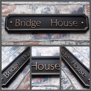 Traditional Style Solid Cast Resin House Name/number Sign, Bespoke ...