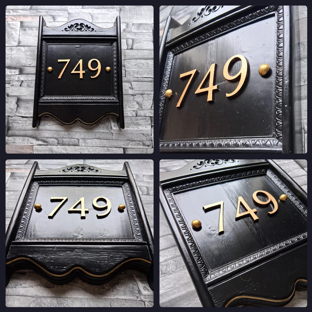 Personalised Large House Number Sign | Solid Cast Resin | Bespoke ...