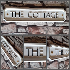 Traditional Style Solid Cast Resin House Name/number Sign, Bespoke ...