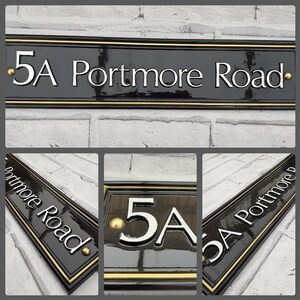 Rectangle Style Solid Cast Resin House Name/number Sign, Bespoke ...