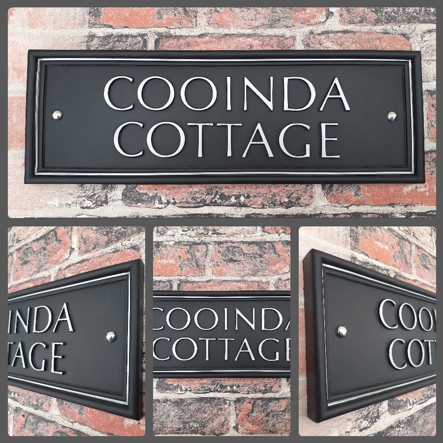 Rectangle Style Solid Cast Resin House Name/number Sign - Etsy