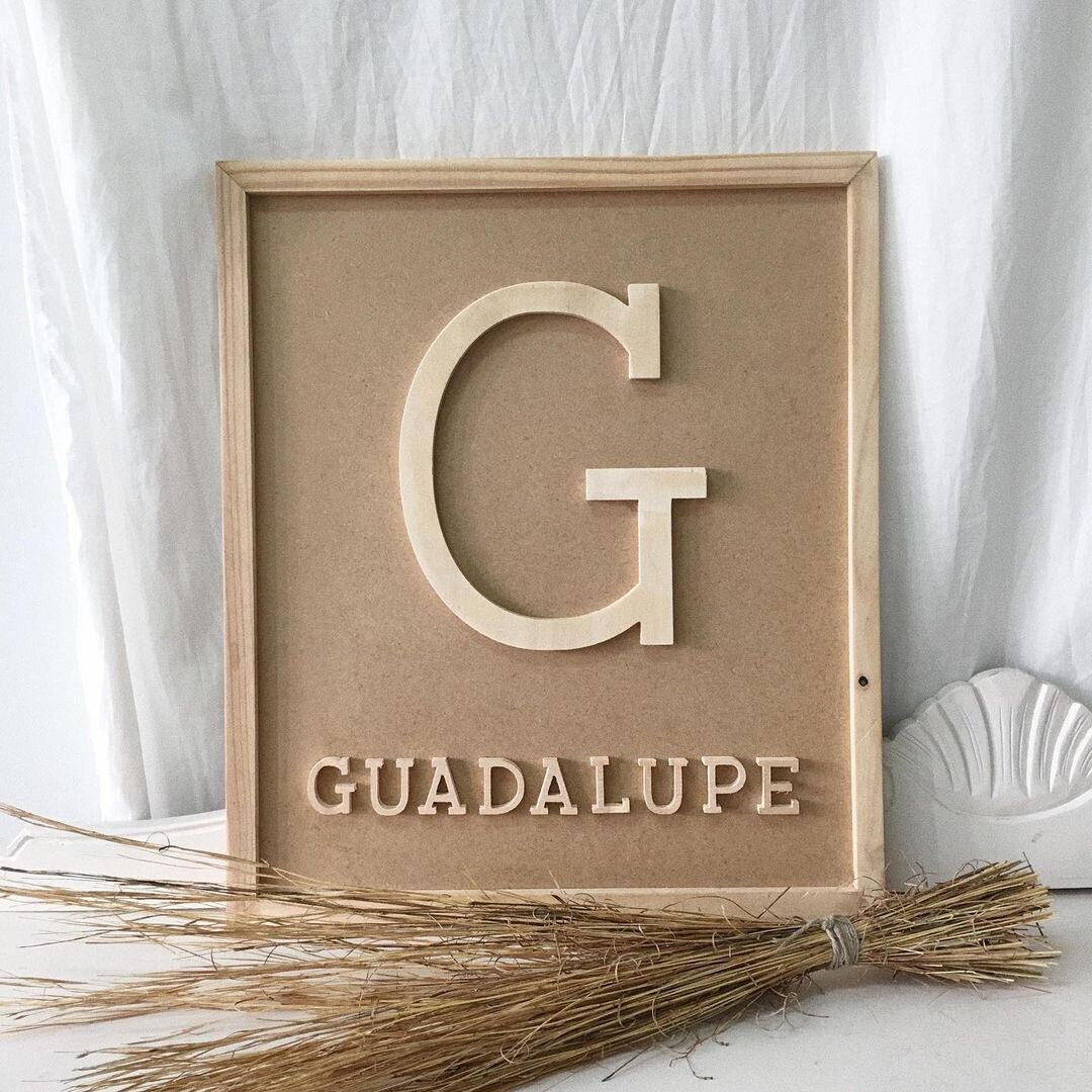 Wooden Name Frame Wall Decoration - Etsy UK