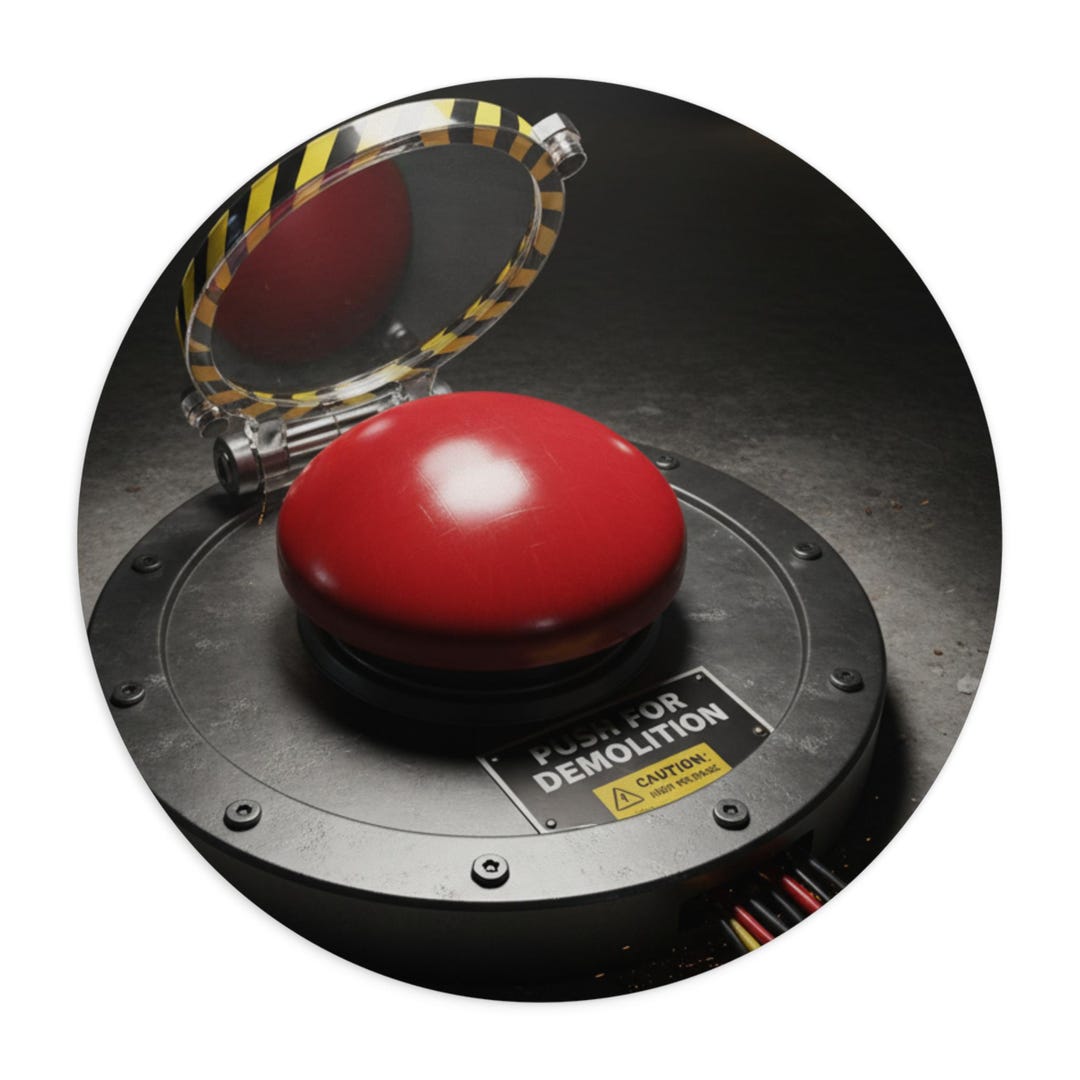 Demolition Button Mouse Pad, Funny Office Decor - Etsy