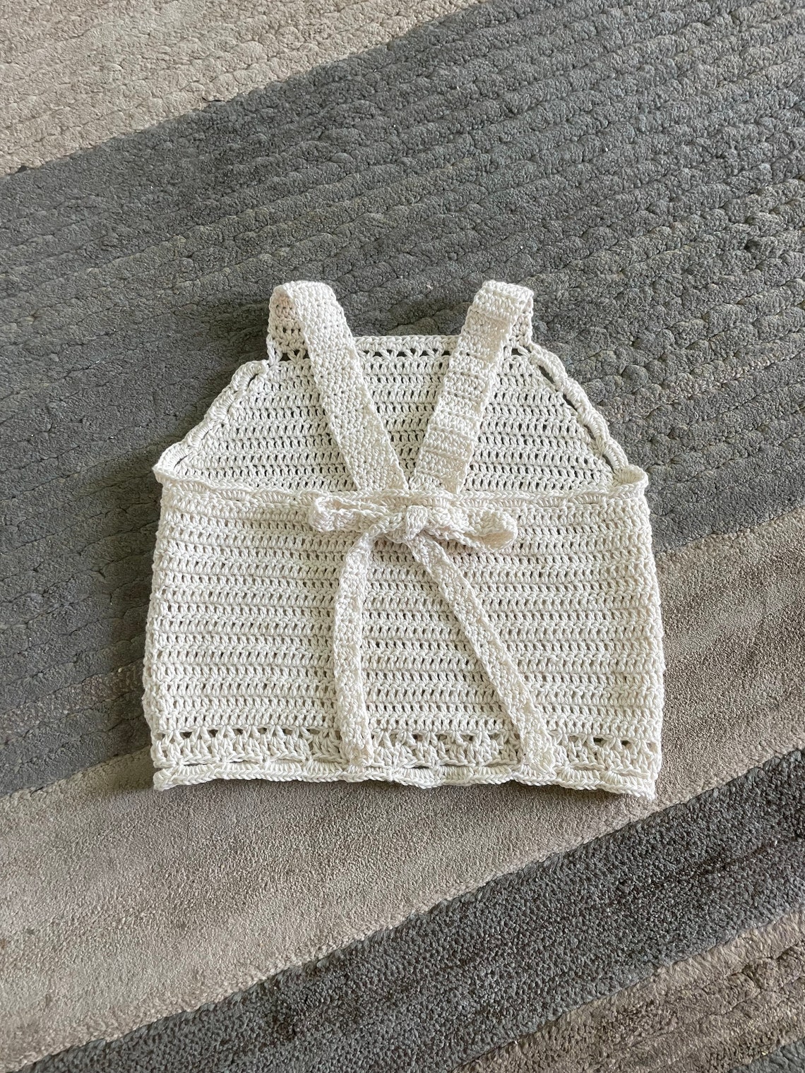 Ollies Boho Beachwear. Crochet Pattern Girls Boho Halter Top Size 3-4 ...