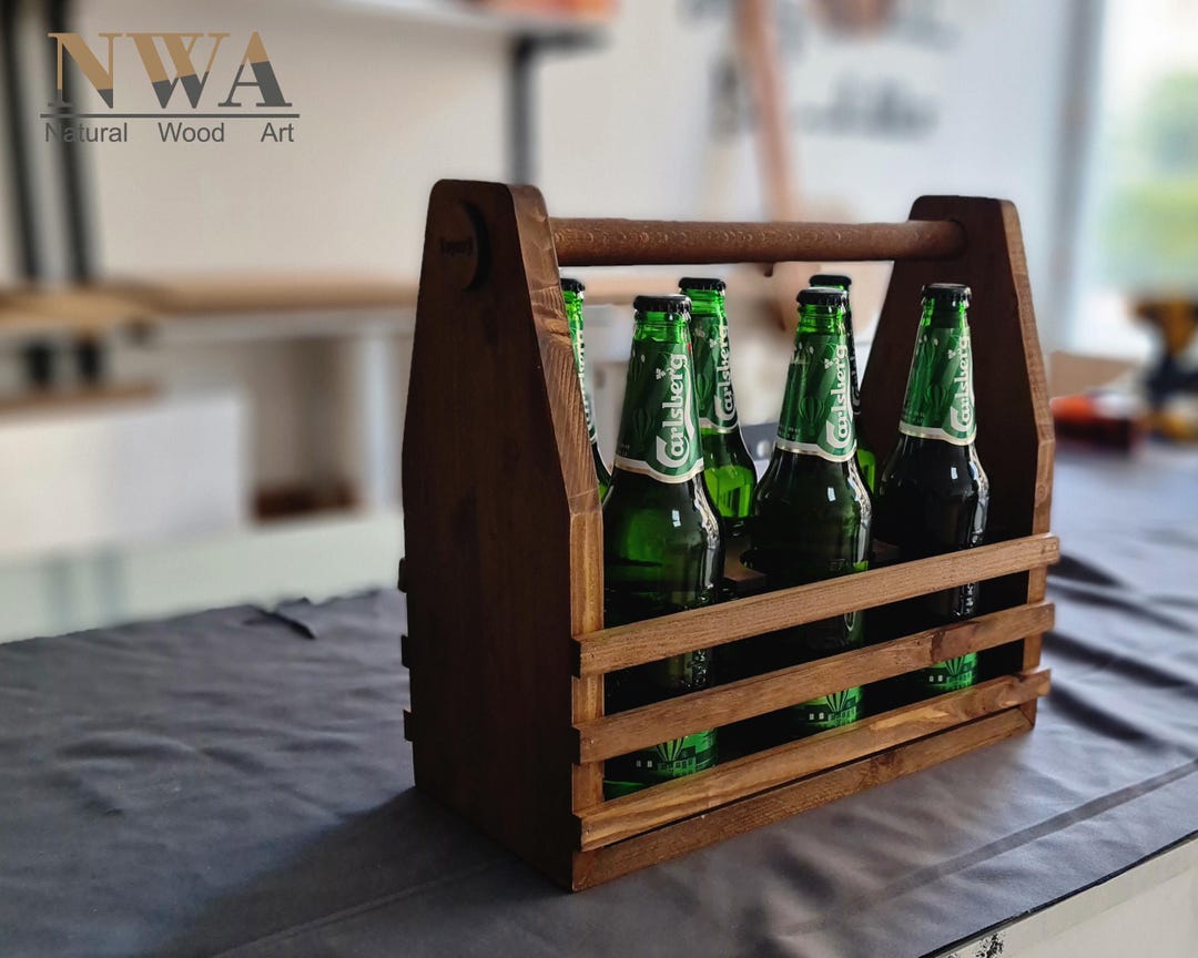 Beer Carrier Beer Caddy Beer Box 6 Pack Holder Wood Beer Caddy Beer ...