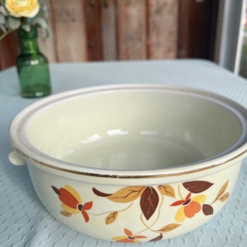 Vintage Halls Autumn Leaf Casserole With Lid - Etsy