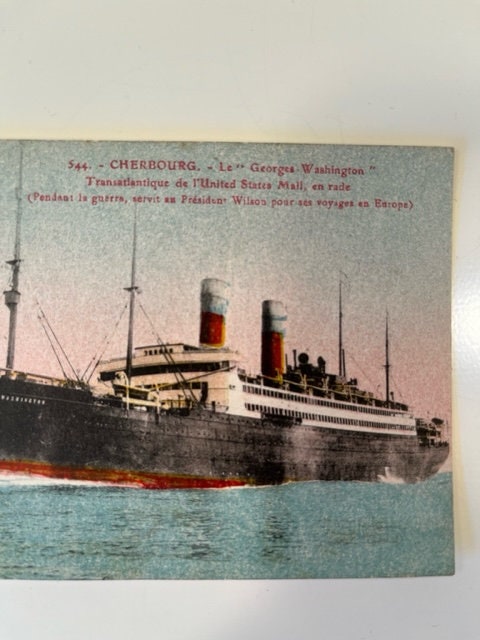 SS George Washington Colorized Postcard Vintage 1940s - Etsy