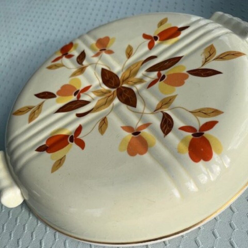 Vintage Halls Autumn Leaf Casserole With Lid - Etsy