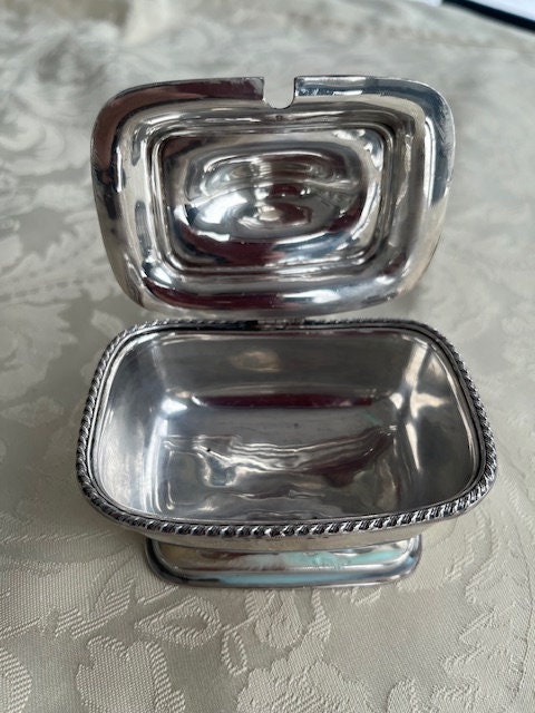 Antique Silver Lidded Salt Cellar and Spoon Sterling - Etsy