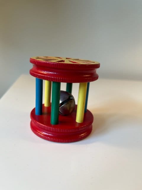 Montessori Rolling Rattle Red and Yellow Vintage - Etsy