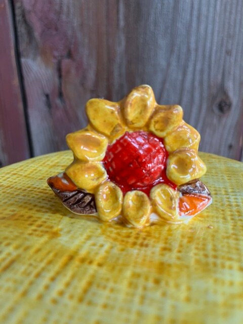 Vintage Sunflower Cookie Jar Food Canister From the 1960s - Etsy