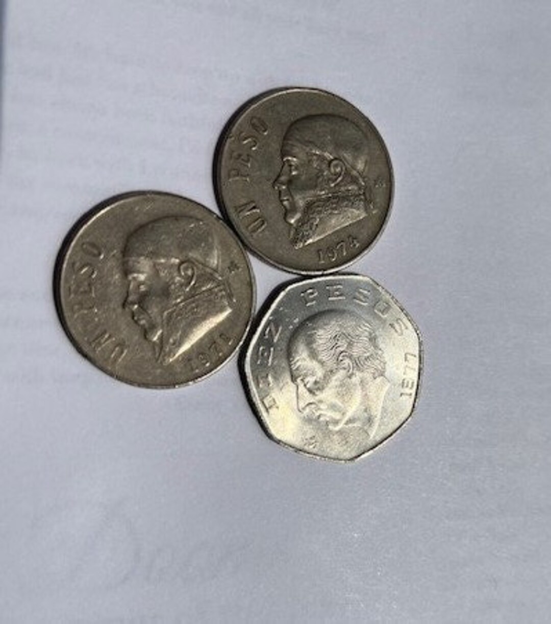 1970s Mexican Pesos Coins Set of 3 - Etsy