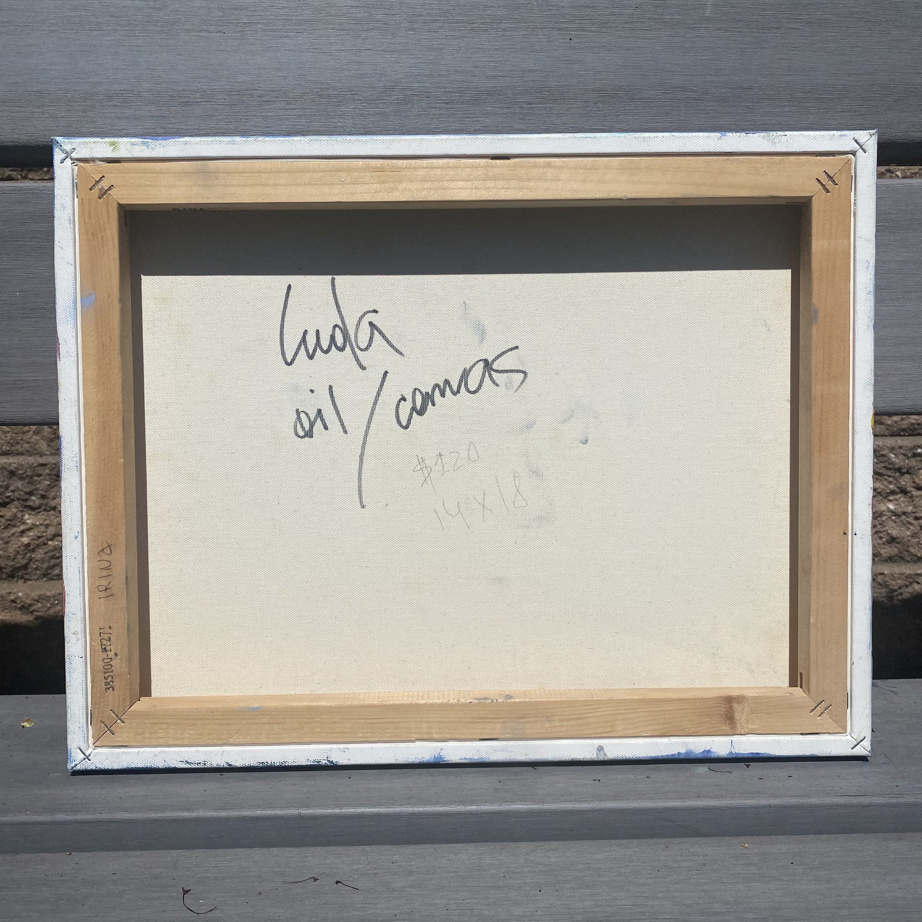 Impasto Sunset Behind Mountains by a Lake Landscape Oil Painting on ...