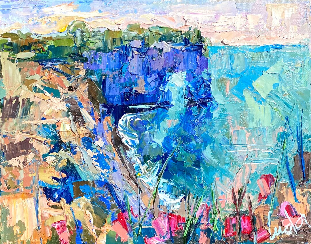 Impasto Nature Art Caribbean Beach Landscape Seascape Ocean Sea Arch ...