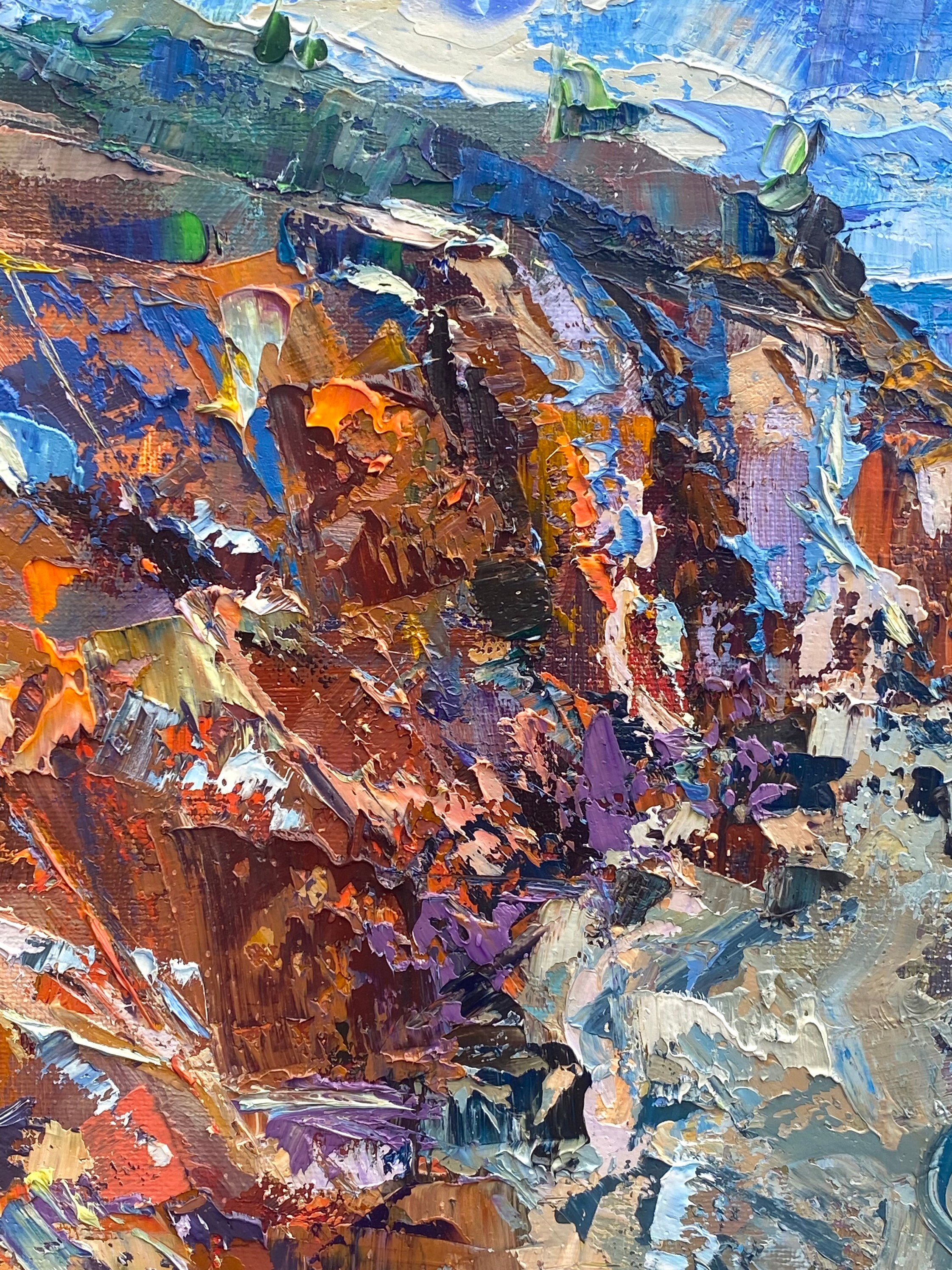 Impasto Nature Caribbean Rocky Mountains Beach Ocean Waves Seascape ...