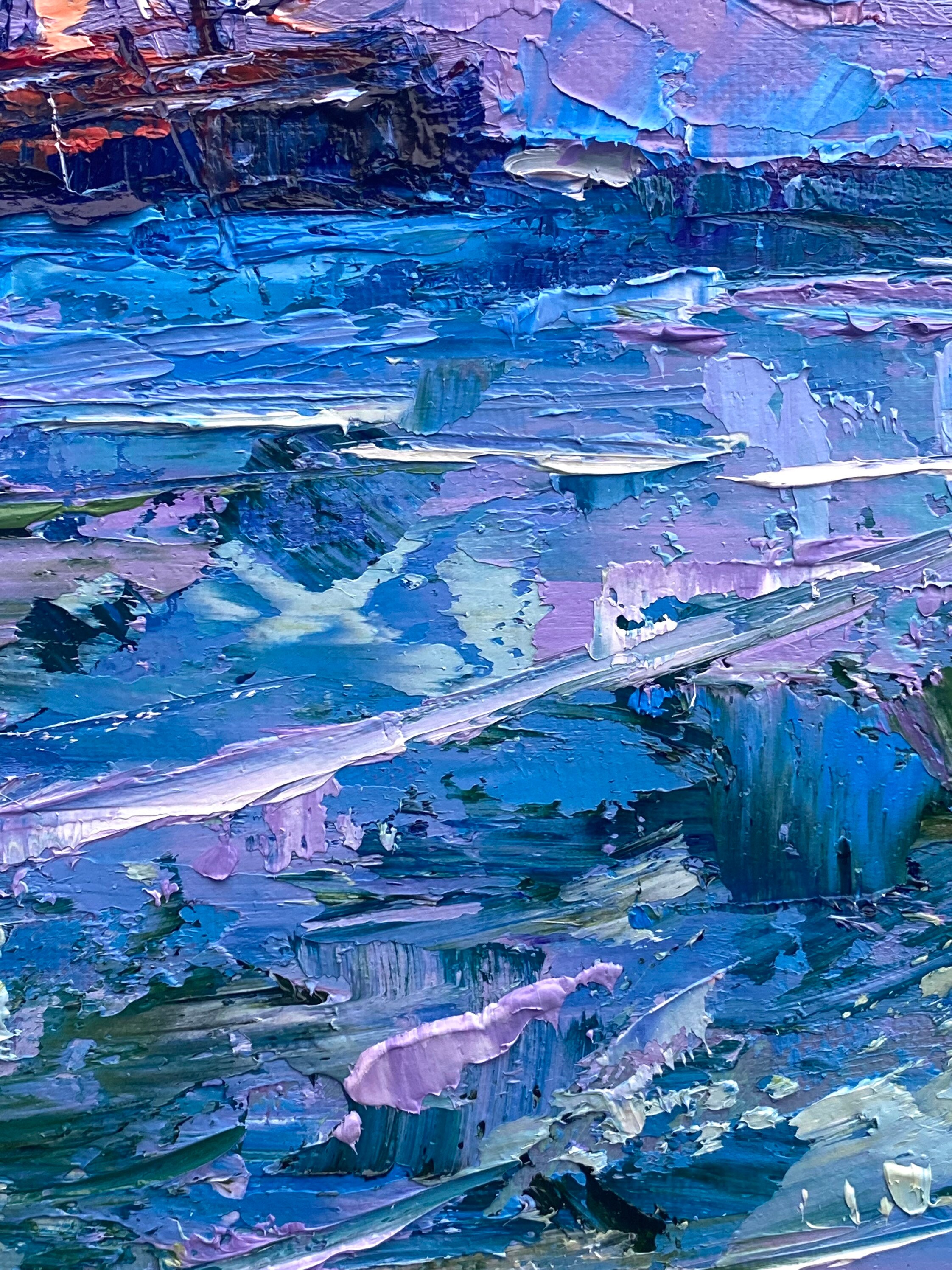 Impasto Boat Ship Sailing on an Ocean Sea Landscape Seascape Oil ...