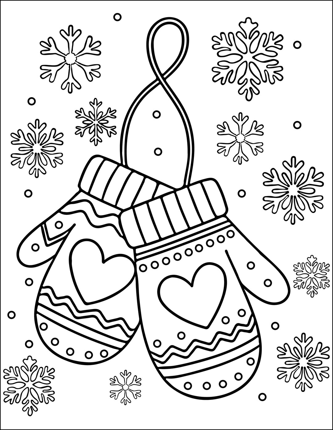 14 Winter Coloring Pages | Kids Activities | Snowman Sheet | Mittens ...