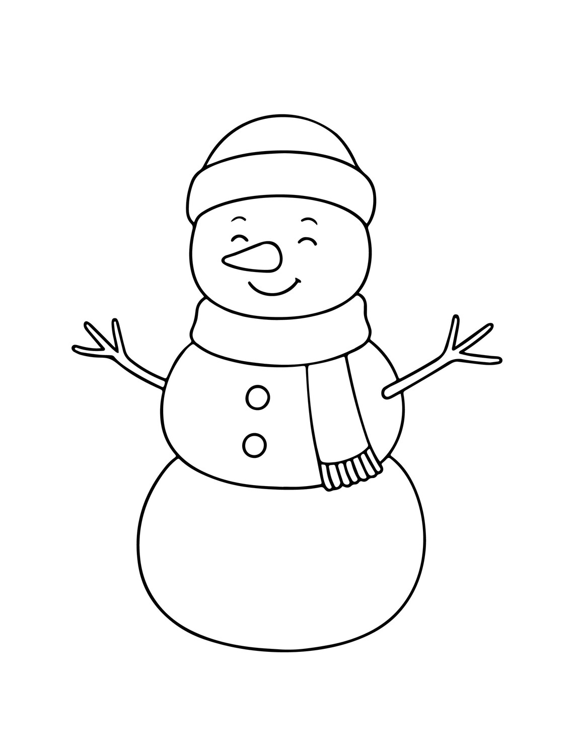 Simple Winter Coloring Pages | Kids Activities | Snowman Sheet ...