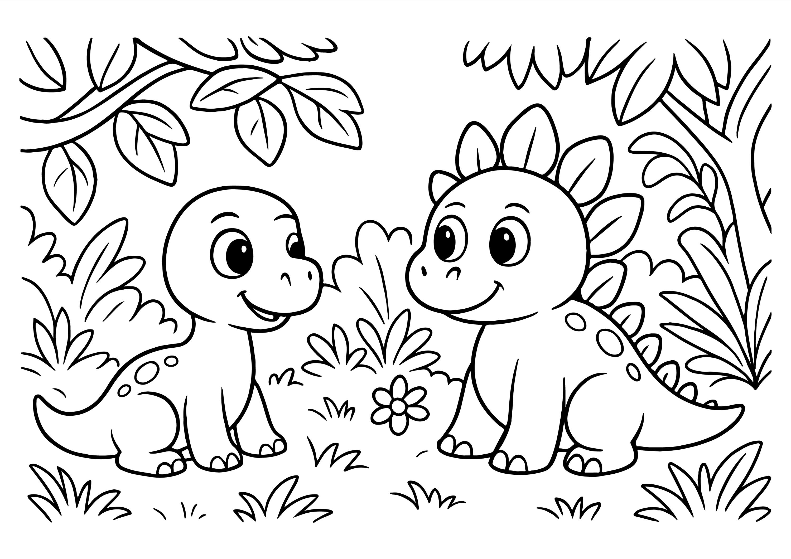 Dinosaur Coloring Pages for Kids: Printable Dino Art (PDF) - Etsy