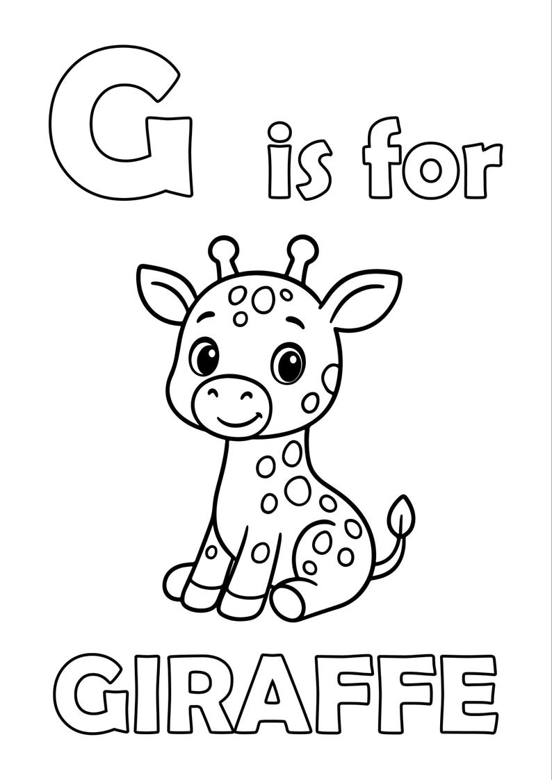 Alphabet Animal Coloring Pages – A-Z Printable Worksheets (instant ...