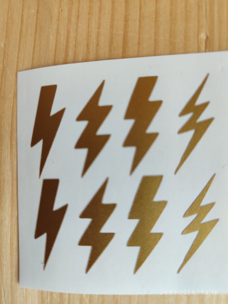 Set of 8 Thunder Vinyl Decals, Lightning Bolt Decals, Bolt Vinyl Decals ...