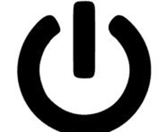 Power Button Symbol Vinyl Decal Sticker - Etsy