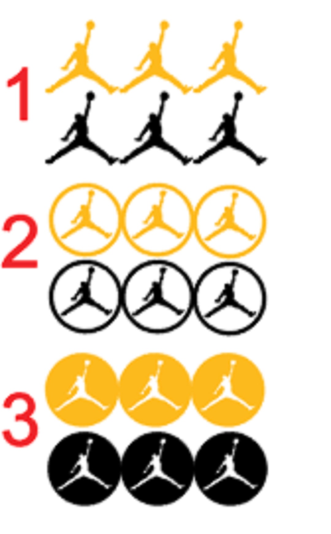 Set of 10 Jump Man Decals, Basketball Jman, Jump Man Vinyl Decals - Etsy