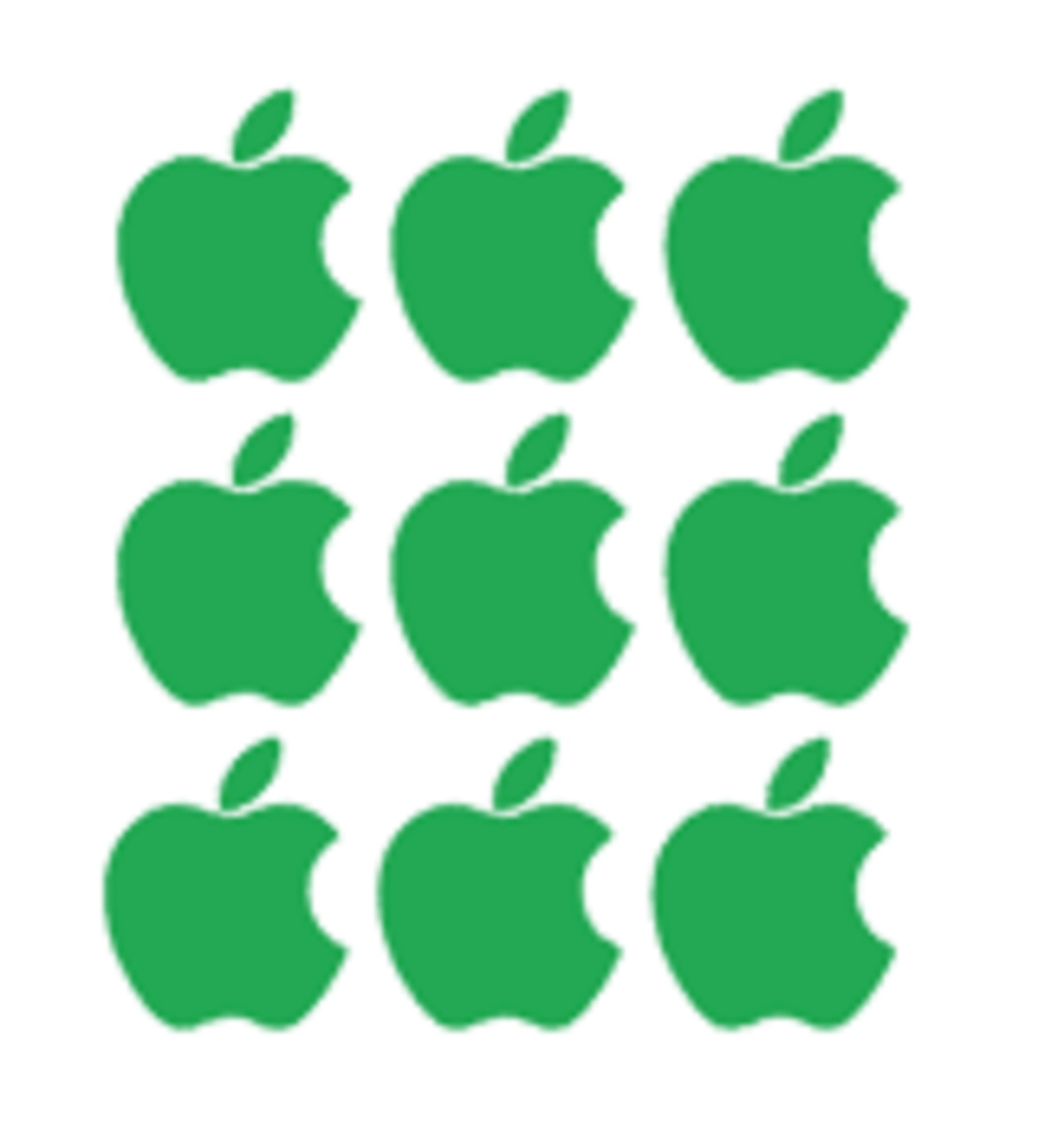 Set of 9 Small Apple Logo Decal for iPhone iPad or Mac - Etsy