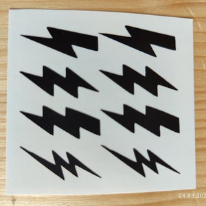 Set of 8 Thunder Vinyl Decals, Lightning Bolt Decals, Bolt Vinyl Decals ...