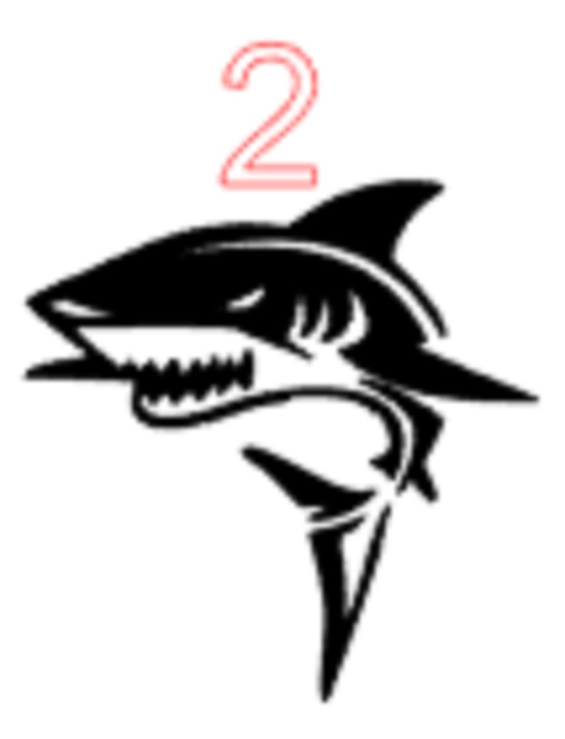 Shark Vinyl Decal - Etsy