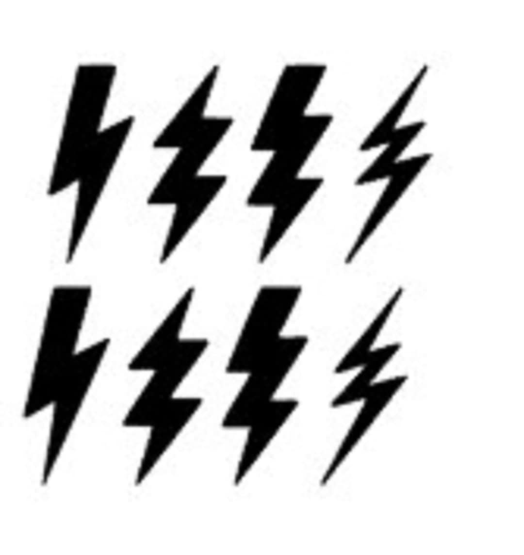 Set of 8 Thunder Vinyl Decals, Lightning Bolt Decals, Bolt Vinyl Decals ...