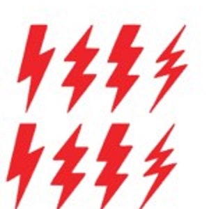 Set of 8 Thunder Vinyl Decals, Lightning Bolt Decals, Bolt Vinyl Decals ...