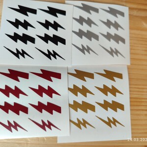 Set of 8 Thunder Vinyl Decals, Lightning Bolt Decals, Bolt Vinyl Decals ...