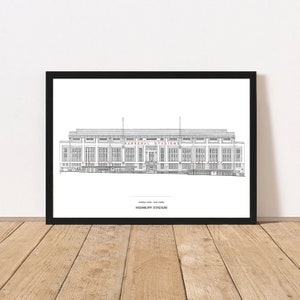 Arsenal Highbury Stadium East Stand Drawing | High Quality Print ...